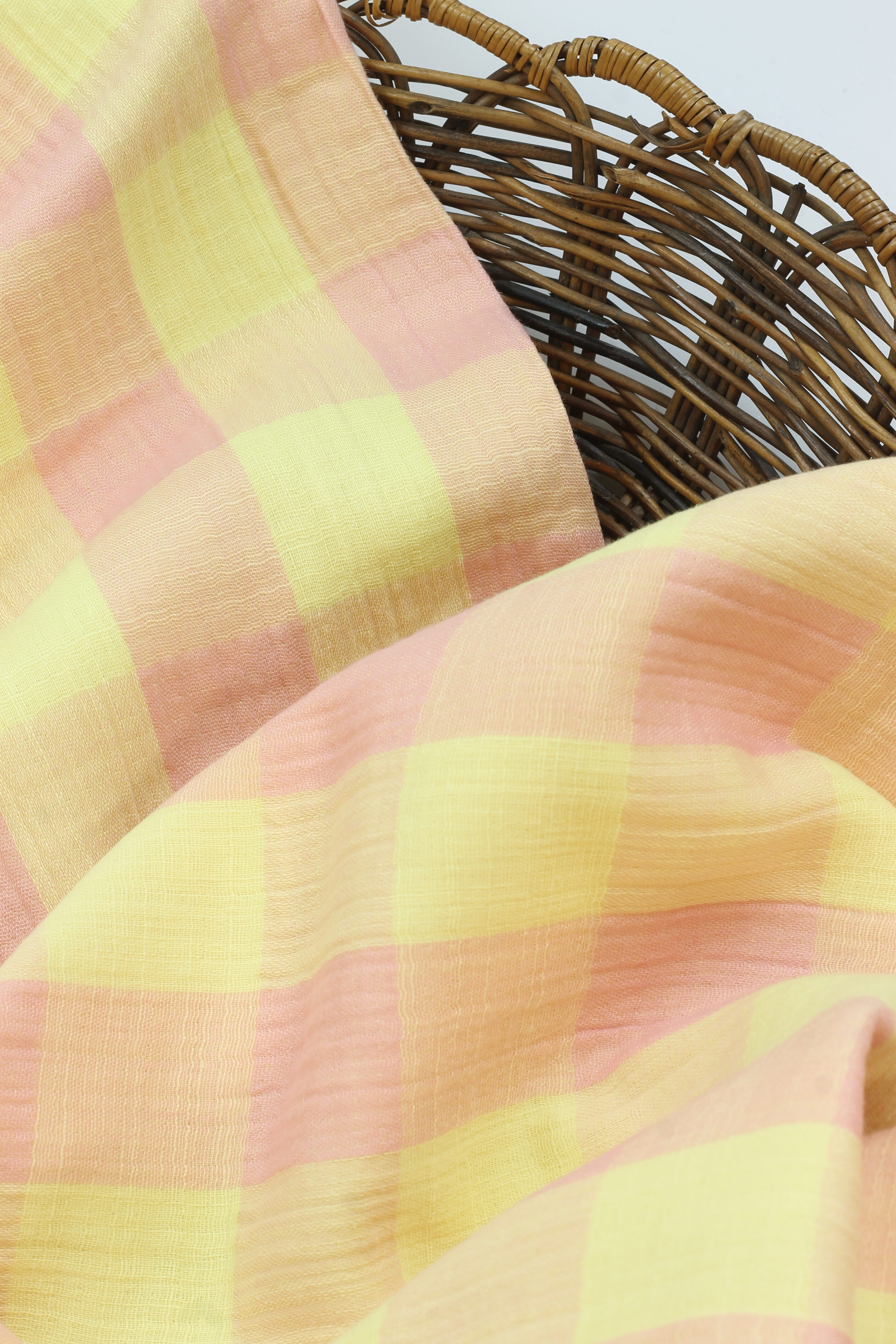 Katia: Musselin "Vichy Pink & Yellow" - Elsbeth und Ich